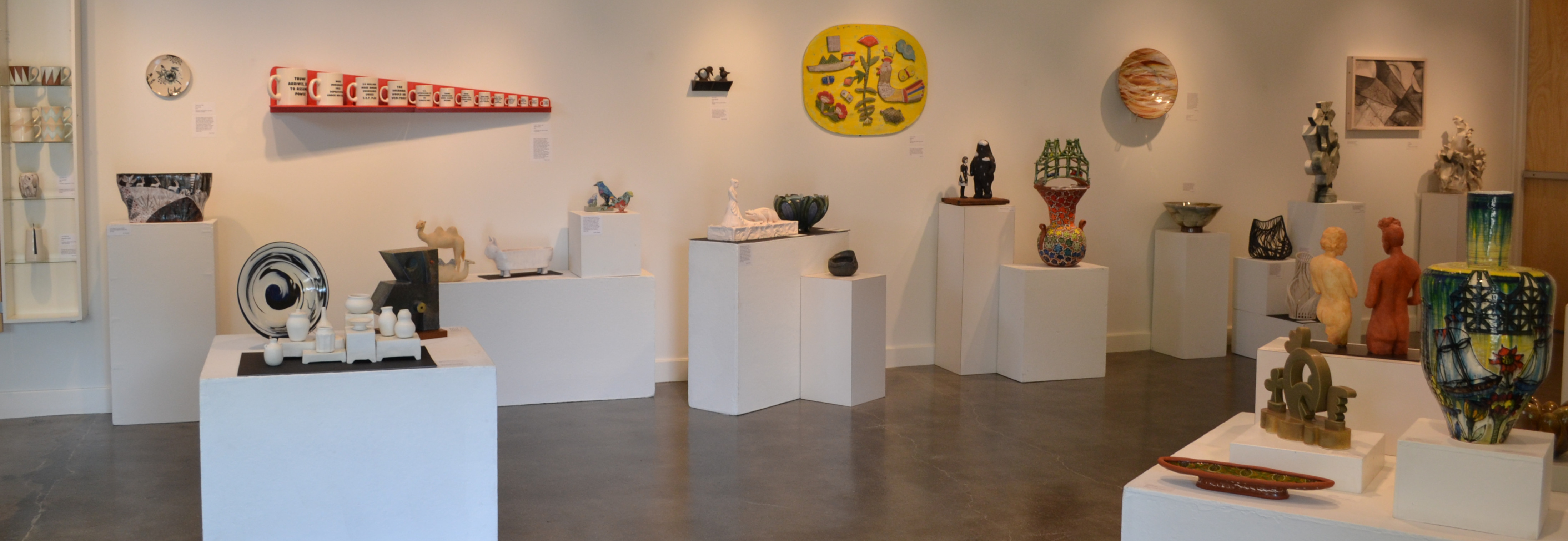 An exhibit featuring clay artists connected to Massachusetts